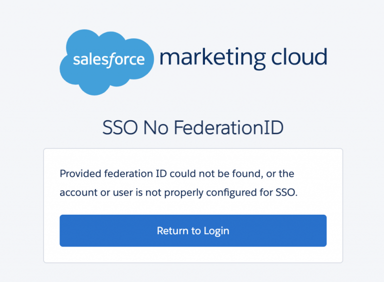 Salesforce Marketing Cloud SSO implementation and the troubleshooting ...