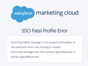Salesforce Marketing Cloud SSO implementation and the troubleshooting ...