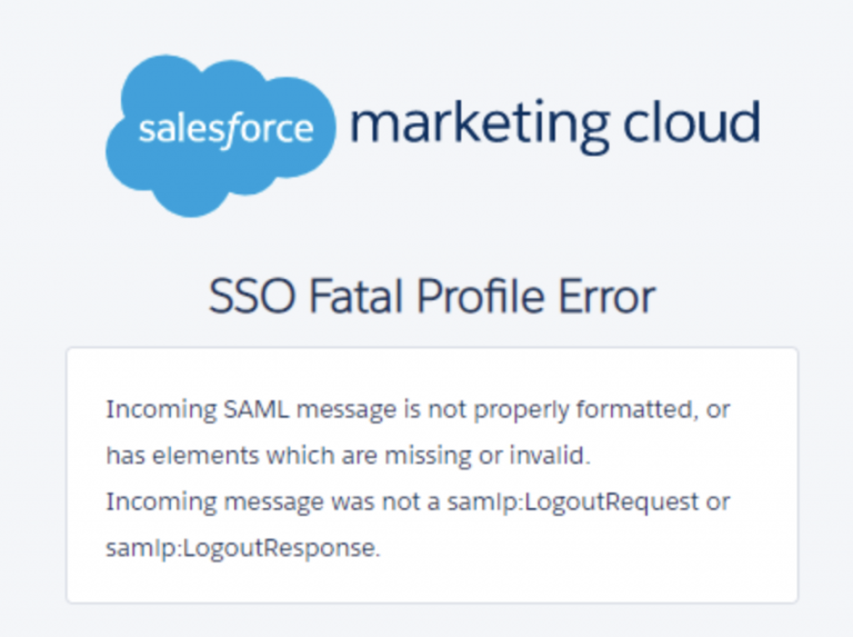 Salesforce Marketing Cloud SSO implementation and the troubleshooting ...